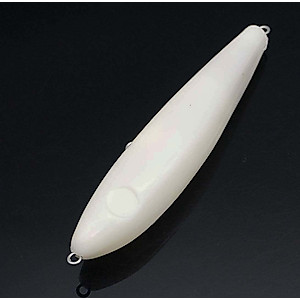 10PCS Unpainted Fishing Pencilbait 9.7cm 9.83g Lipless Popperbaits Artificial Fishing Tackle 8006 with 9mm Free 3D Fishing Eye