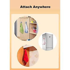 Tswcbyy 4 Pieces Self Adhesive Towel Hooks ,Hand Towel Holders, Kitchen Towel Hooks, Wall Mount Push Hooks for Kitchen, Bathroom, Camper, Rv, Easy to Install and Fun to Use