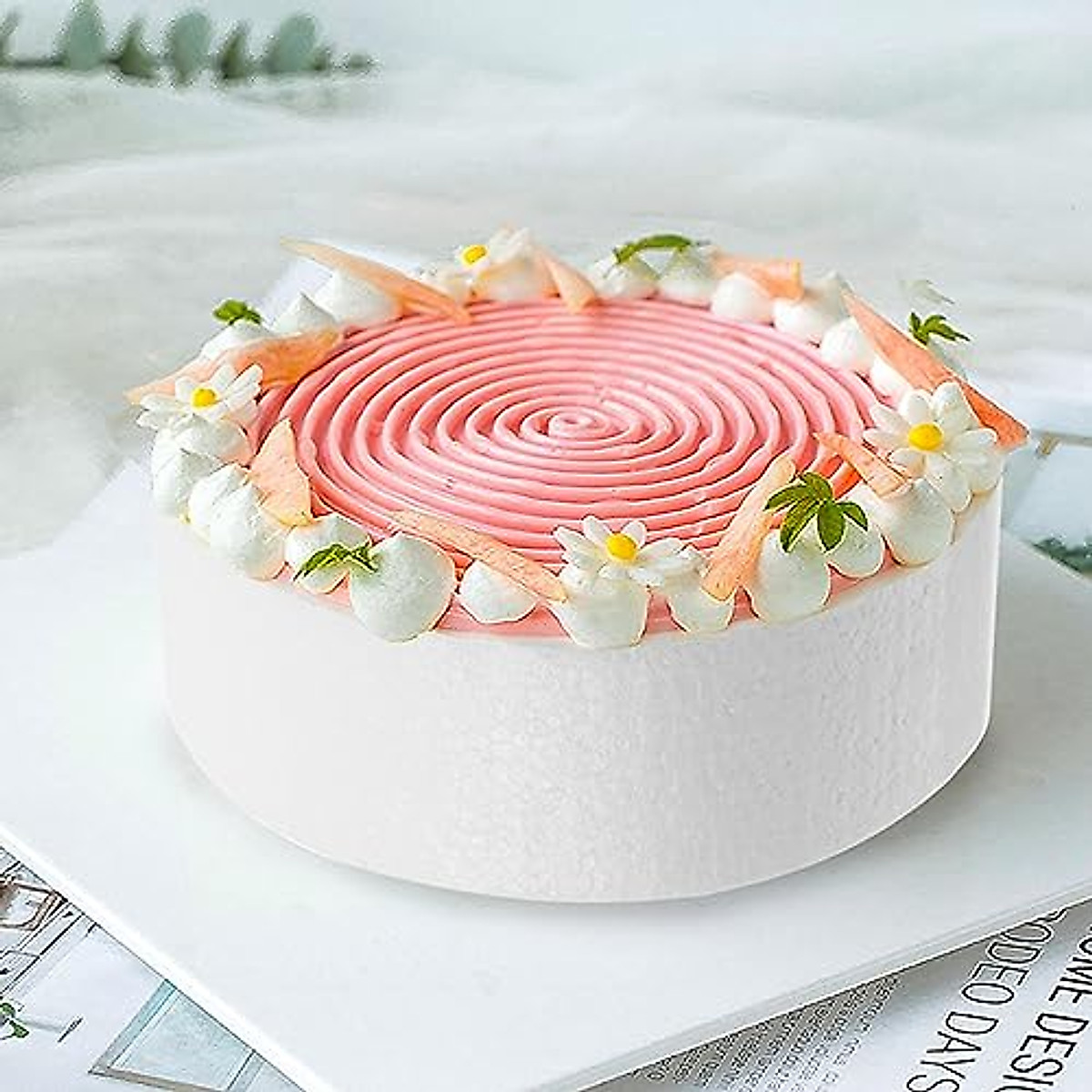 Tofficu 10 Pcs Foam Disc Foam Cake Model Cake Practice Foam Cake Circles Cake Rounds Cake Practice Model Cake Round Foam for Crafts Material Foam Child Unique White