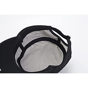 SGL Anti-Radiation Cotton Military Cap Cadet Flat Baseball Effective Shielding Signal Fluctuation 99.99% Protect Brain Hat Protective (Black), One Size