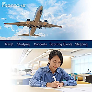 Flents Protechs Reusable Ear Plugs For Sleeping, Protection From Loud Environments, Improved Sleep, Reduces Pressure, 10 Pairs With Case, Easy Use With Comfort Fit, NRR 28, Blue, Made In The USA