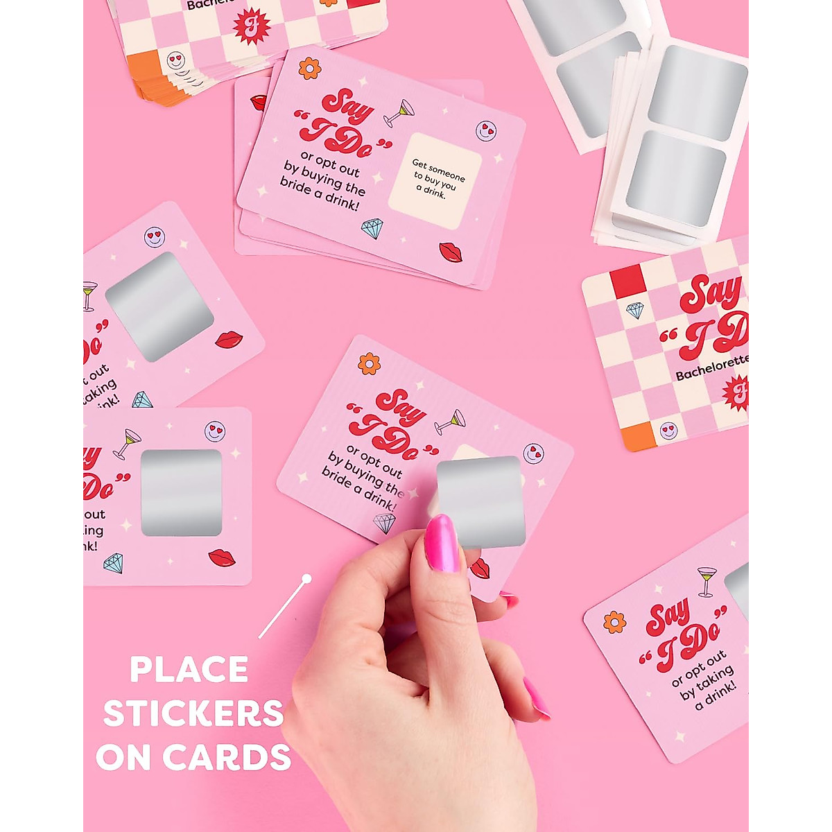 xo, Fetti Bachelorette Scratch Off Card Game Gift - 25 Dares | Bachelorette Party Decorations, Bride to Be Gag Gift, Bridesmaid Favors, Bridal Shower Supplies, Dare Girls Night Out