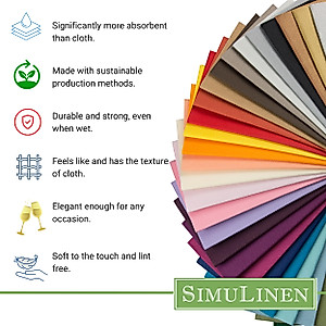 SimuLinen Olive Green Linen Feel Disposable Dinner Napkins - Kosher Cloth-Like Airlaid Wedding Napkins, 16"x16", Box of 50