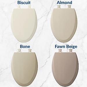 Bio Bidet by Bemis 1500EC Toilet Seat with Perfect Fit, Fresh Water Spray, Non-Electric, Easy to Install Bidet, ELONGATED, Almond