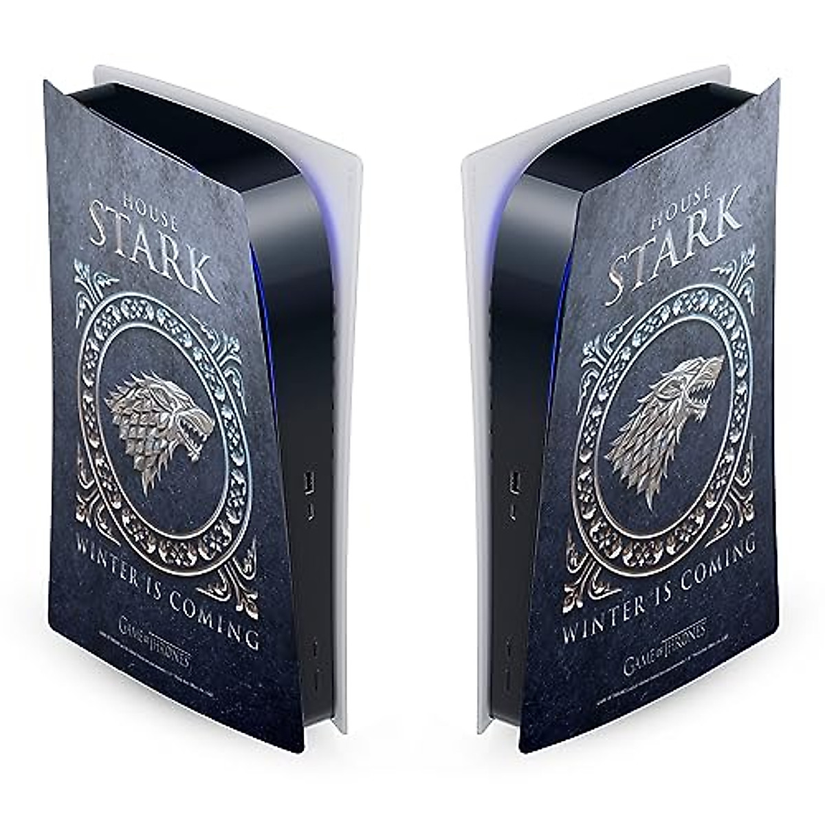Head Case Designs Officially Licensed HBO Game of Thrones House Stark Sigils and Graphics Vinyl Faceplate Sticker Gaming Skin Decal Cover Compatible With Sony PlayStation 5 PS5 Digital Edition Console