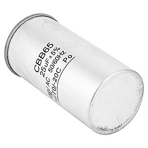 LANTRO JS CBB65 Capacitor, 25uf 450V Aluminum Shell Anti-Explosion Capacitor, Round Capacitor for Air Conditioning Motor