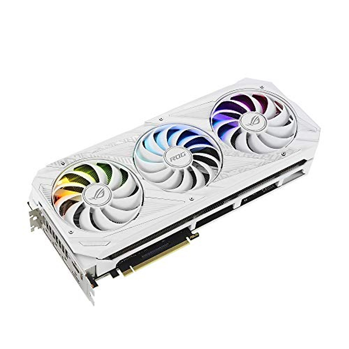 ASUS ROG STRIX NVIDIA GeForce RTX™ 3080 White OC Edition Gaming Graphics Card (PCIe 4.0, 10GB GDDR6X, HDMI 2.1, DisplayPort 1.4a, White color scheme, Axial-tech Fan Design, 2.9-slot, Super Alloy Power