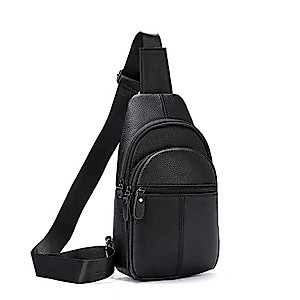 NIUCUNZH Sling Bag Crossbody Bags Shoulder Small Sling Backpack - Genuine Leather, Lightweight & Compact for Travel Everyday