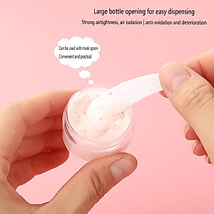 24 Pcs 15ml/0.5oz​ Cosmetic Jars with Lids,Plastic Jars Round Clear Cosmetic Container Jars with White Lids, Plastic Slime Jars for Beauty Product, Lotion, Cream, Travel Storage (White Lid)