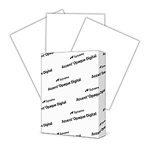 Accent Opaque White Printer Paper, 8.5” x 11” 40lb Bond/100lb Text Copy Paper, 250 Sheets (1 Ream) – Premium Smooth Finish Computer Paper, 97 Bright, 148gsm, Multipurpose White Copy Paper – 188101R
