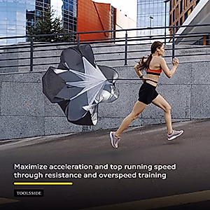 Speed Parachute for Speed Training 48" - Running Speed Chute - Still Cool Running Speed Training for Kids Youth and Adults - Speed Chute Comes Complete with a Carrying Bag - Chute Soccer Training