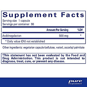 Pure Encapsulations Arabinogalactan | Supplement for Liver Support, Immune Support and Colon Health* | 90 Capsules