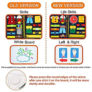 Freebear Busy Board, Toddler Travel Toys, Quiet Book, Sensory Toys for Toddlers 2 3 4, Montessori Toys for Toddler Activities Board, Educational Toys for 2 Year Old Girls Boys Gift，Dark Blue