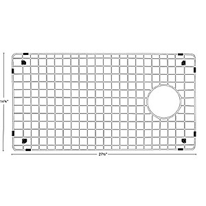 Karran GR-6012 Stainless Steel Bottom Grid 27-1/2 in. x 14-3/4 in. Fits QT-670, QU-670