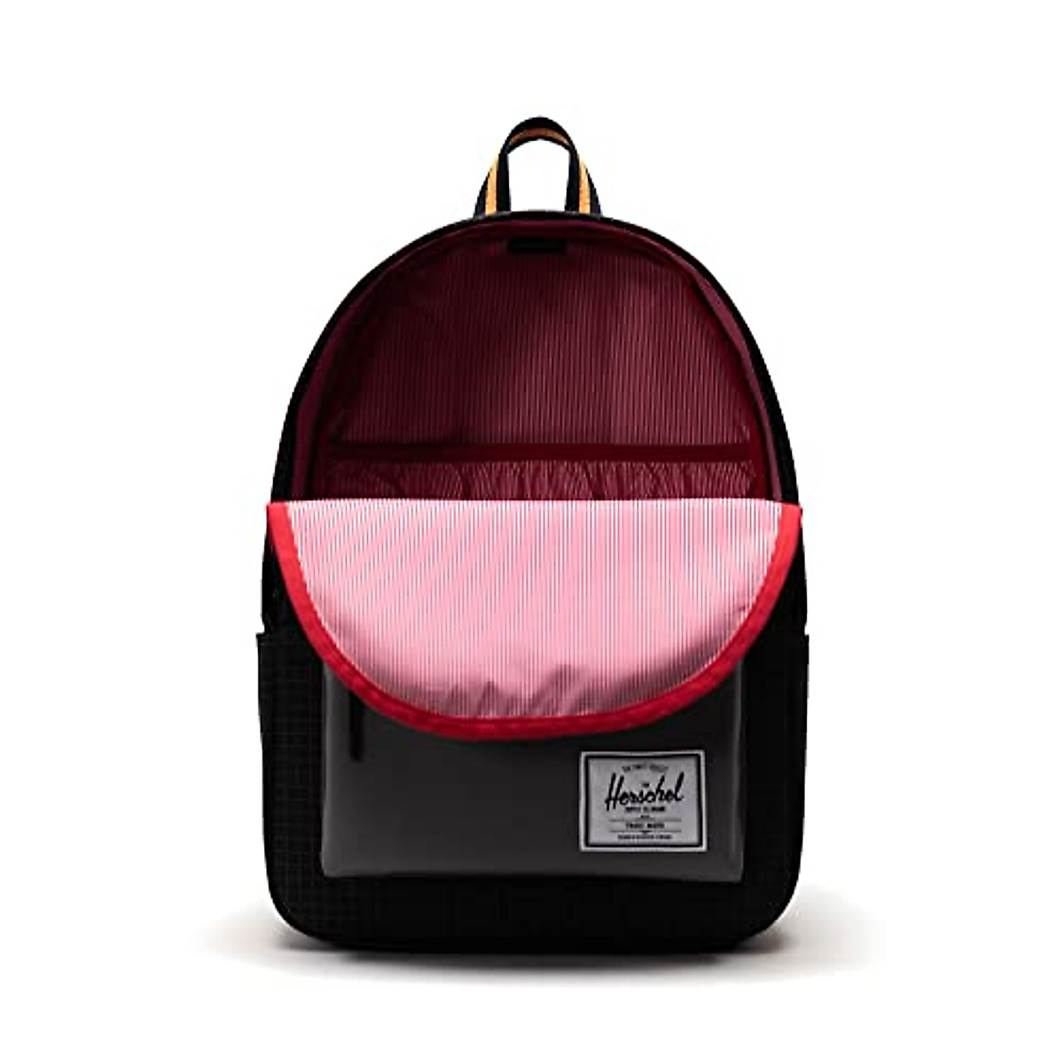 Herschel Classic Backpack XL, Black Grid/Gargoyle/Sun Orange, One Size