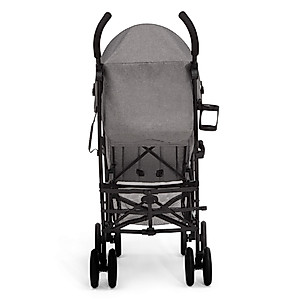 Jeep PowerGlyde Plus Stroller by Delta Children Lightweight Travel Stroller with Smoothest Ride, Aluminum Frame, 4-Position Recline, Extra Large Storage Basket, Grey