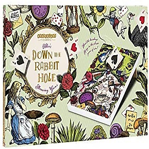Professor PUZZLE Down The Rabbit Hole - Alice in Wonderland Themed Corn Hole Game/Bean Bag Toss Game