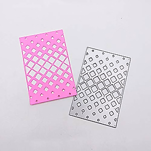 Metal Hollow Rhombus Frame Cutting Dies,Rhombus Background Frame Die Cuts Embossing Stencils Template Mould for Card Scrapbooking and DIY Craft Album Paper Card Decor