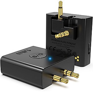 1Mii Airplane Bluetooth 5.3 Adapter for Headphones W/Portable Charging Case Support aptX Adaptive/HD/Low Latency for Use on Airline