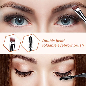 BS-MALL Eyelash Grooming Brush Foldable Eyelash Separator Mascara Eyebrow Scissors Applicator Eyebrow Comb Brush for Making Up Supplies（5 Pieces）