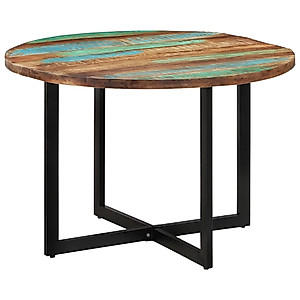ULUYYUC Dining Table 43.3"x29.5" Solid Wood Reclaimed,Multifunctional Party Table Kitchen Tables Living Room Furniture Outdoor Table for Living Room, Kitchen, Backyard, Wedding