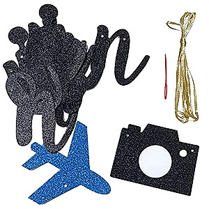 Maicaiffe Glitter New Journey Begin Banner - Funny Retirement Party Sign - Coworker Going Away Party Decorations - Farewell / Retirement / Job Change / Relocating Party Supplies