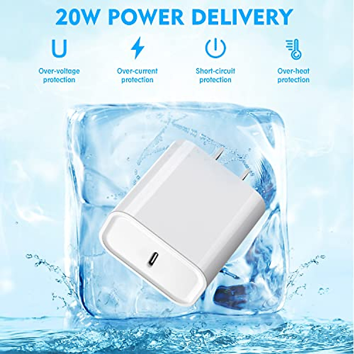 iPhone Charger 【Apple MFi Certified】 10FT Extra Long Fast Charging Type C to Lightning Cable with 20 PD USB C Wall Charger Block for iPhone 13/13 Pro/13 Pro Max/13 Mini/12/Pro/Max/Mini/11/XR/X/8/Plus