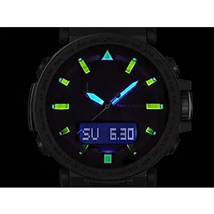 Casio Men's 'PRO TREK' Solar Powered Silicone Watch, Color:Black (Model: PRG-650Y-1CR)