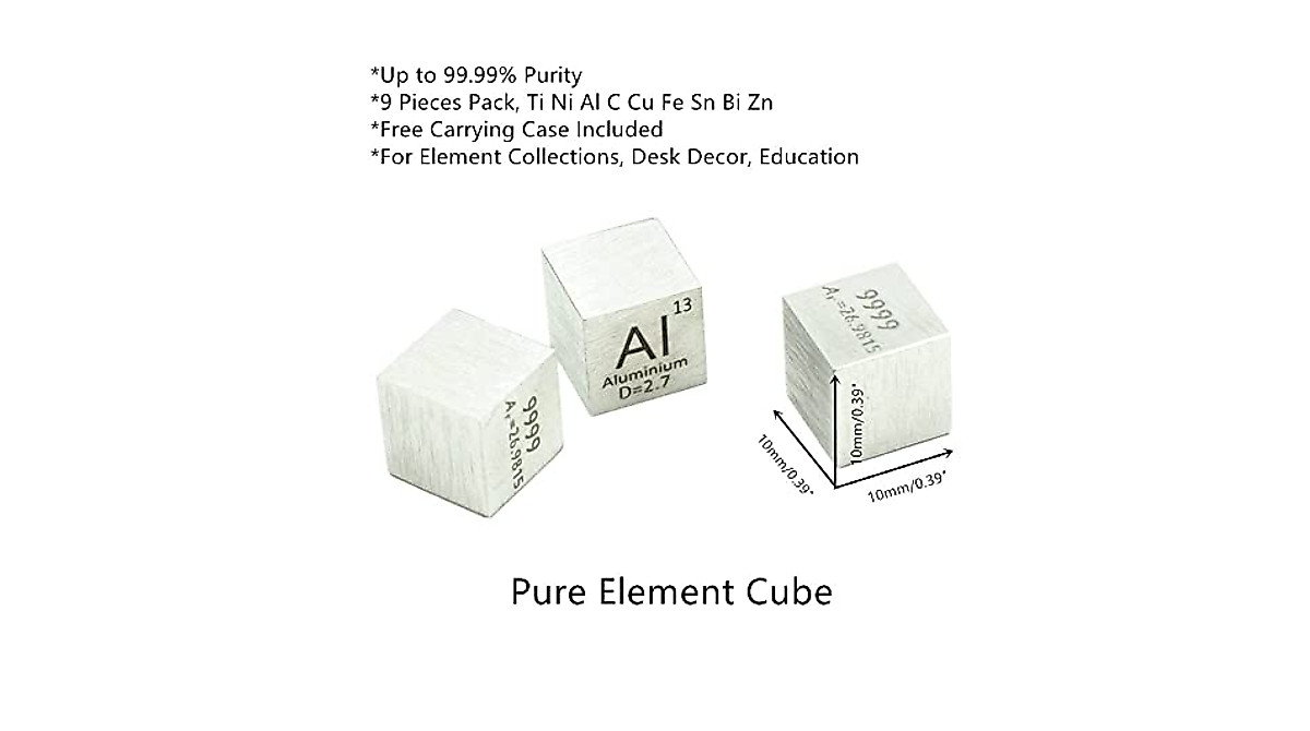0.39" Element Cube Set - Collect 9 Pure Cubes
