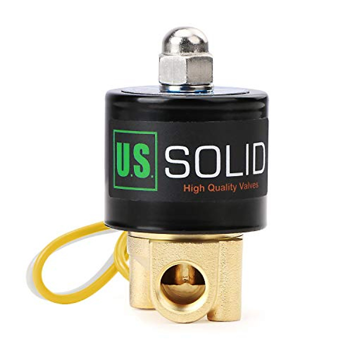 U.S. Solid 1/4inches Brass Electric Solenoid Valve 110VAC Normally Closed VITON