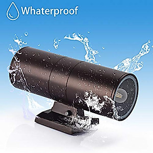 rosykite Outdoor Wall Lights Dusk to Dawn Exterior Lighting Fixtures Wall Mount - 2 Light Bulbs Included, Modern Sconces Wall Lighting- Up Down Exterior Outdoor Lights for Porch, Backyard and Patio