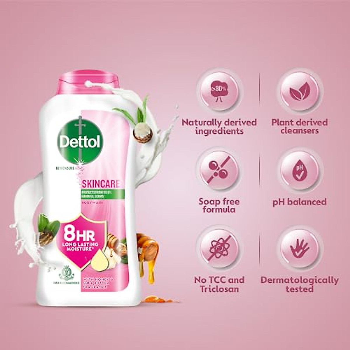 Dettol Body Wash and shower Gel, Nourish - 250ml
