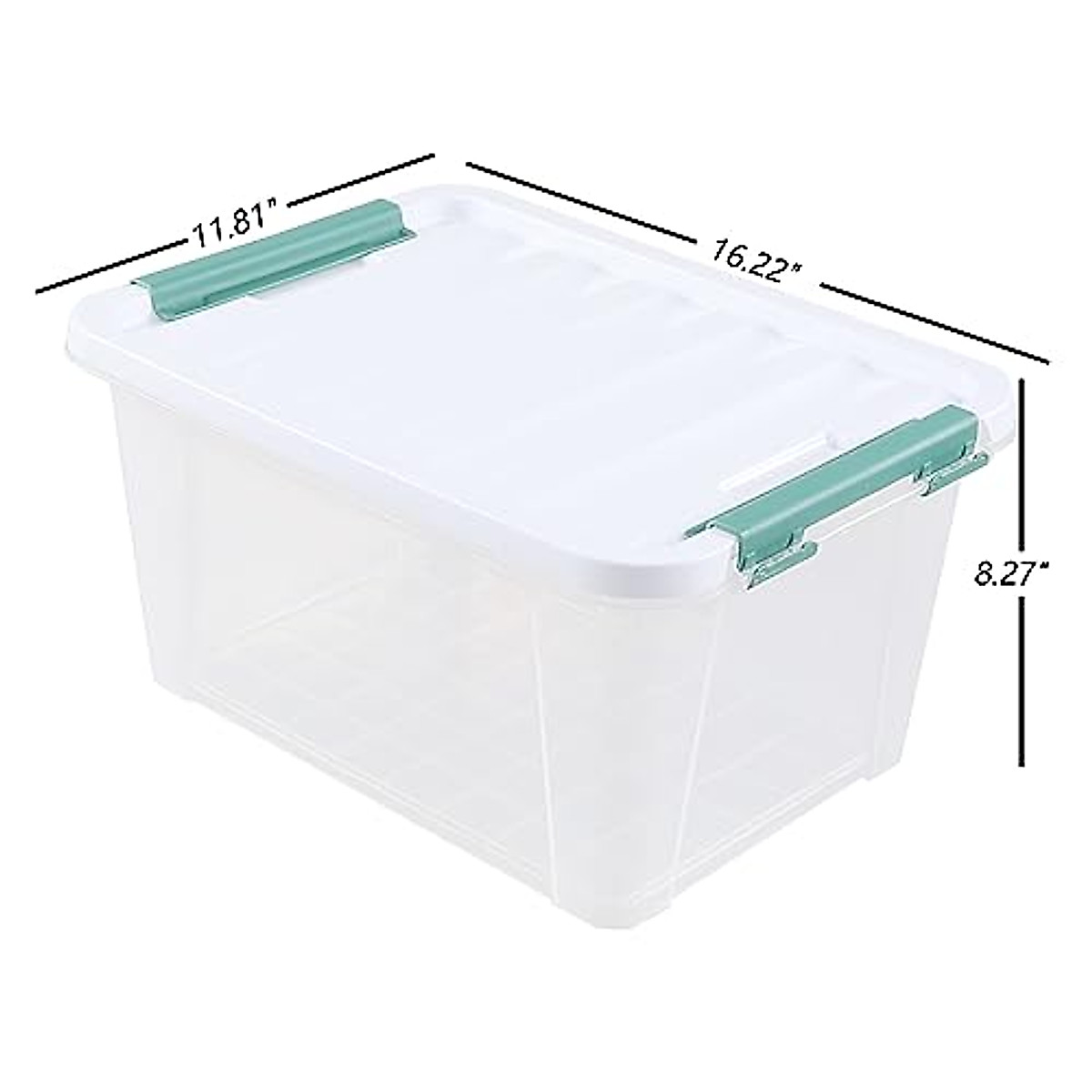 Quickquick 20 Quart Plastic Clear Latching Box, 6-Pack Clear Storage Box