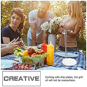 Hemoton 2 Sets BBQ Skewer Set Brazilian Barbecue Skewer Stand Stainless Steel Barbecue Skewers Holder Stand Rack for Chicken Sausage Meat