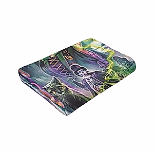 Niubai Halloween Blanket Cartoon Blanket Flannel Fleece Blanket Ultra Soft Lightweight Throw Blanket for Bed Couch Living Room 60''X50''