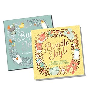 Studio Oh! Guided Pregnancy Journal Bump for Joy - 9" x 9" Bundled with Baby's First Years Guided Journal Bundle of Joy - 9" x 9"