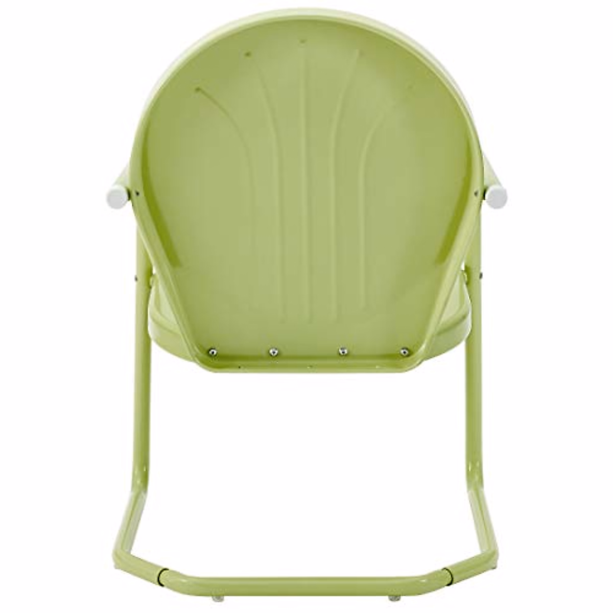 Crosley Furniture KOD10010KL Griffith Retro Metal Outdoor 5-Piece Dining Set with 39" Table and 4 Chairs, White and Key Lime