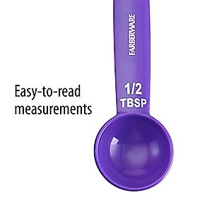 Farberware Color Measuring Spoons, Mixed Colors, Set of 5, Small