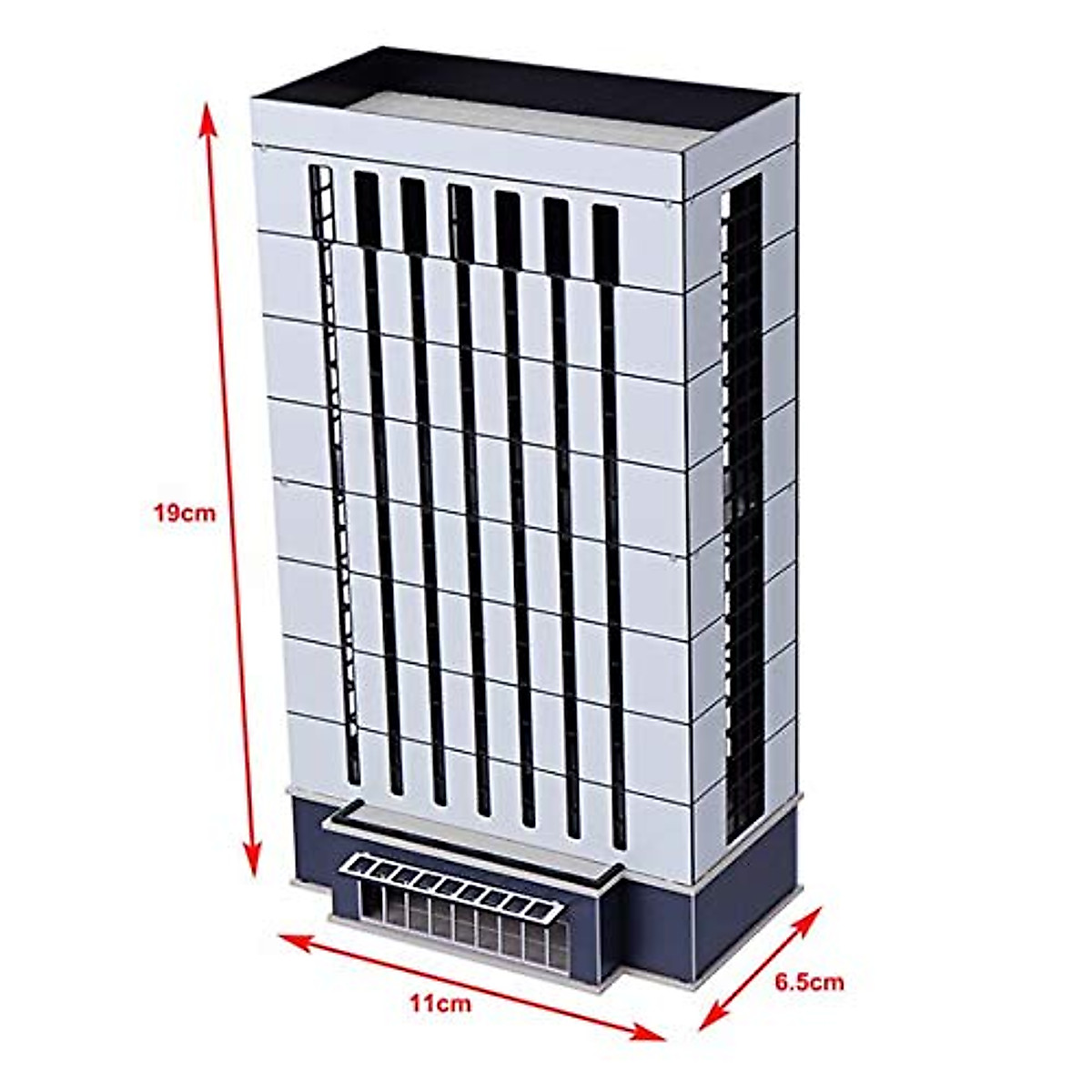 EatingBiting（R） N Scale 1/150 1/160 Modern Enterprise Government Skyscraper Buildings Models Realism Scene for DIY Sand Table Garden Micro Landscape Ornaments Decor Supply DIY Player Spray Painting