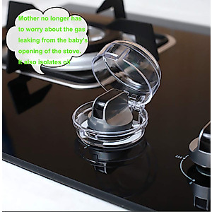 Gas Knob Covers,6-Packs Child Proof Stove Knob Safety Covers for Gas Stove,Universal Design
