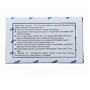 Wellye 2.4G Bluetooth Remote Control White Button Transmitter Accessories Kids Powered Wheels Children Electric Ride On Toy Car Replacement Parts