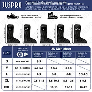 JUSPRO Waterproof Rain Boot Shoe Cover with Reflector for Outdoor Sports Hiking Climbing Camping Scooter Travel