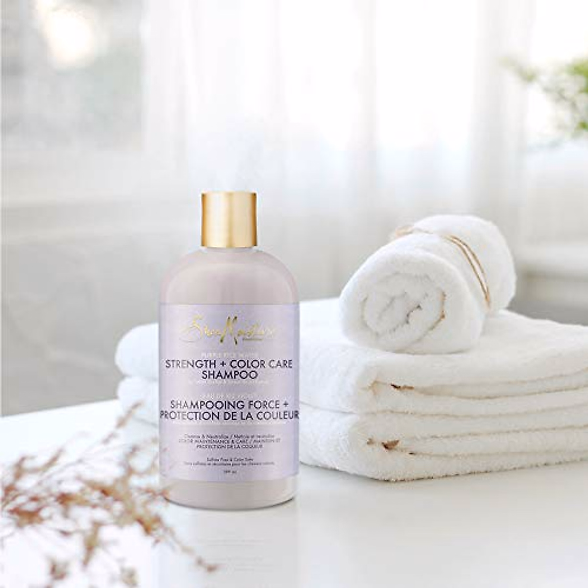 SheaMoisture Purple Rice Water Strength + Color Care Shampoo for Damaged Hair 13.5 fl ounce