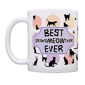 Cat Themed Gifts Best Grandmeowther Cat Cup Cat Related Gifts Cat Grandma Coffee Mug Tea Cup Multi