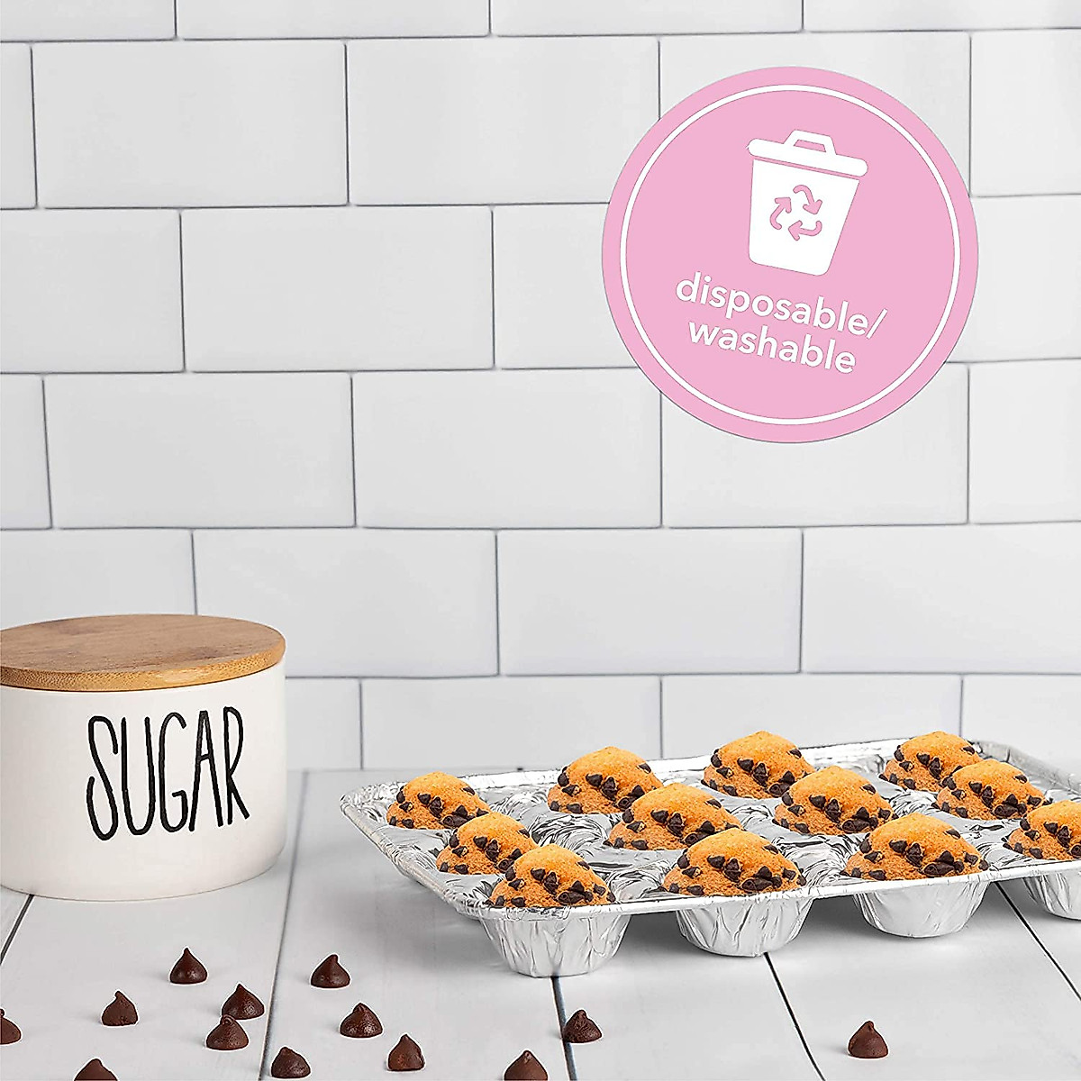 Nicole Fantini Disposable Aluminum 12 Cavity Mini Muffin Foil Pan (4)