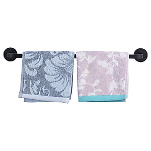 16 Inches Magnetic Towel Bar for Refrigerator, Magnetic Towel Holder Towel Hook Hanger for Fridge, Kitchen Stove, Oven, Dishwasher, Sink Laundry Washing Machine Black