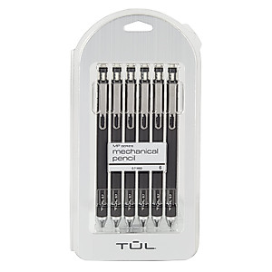 TUL® Mechanical Pencils, 0.7 mm, Black Barrels, Pack Of 6 Pencils