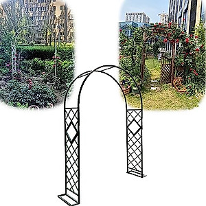 Garden Arch,Rose Arches,Garden Arbor140cmX230cmX40cm,Heavy Trellis Garden Arch,Archway Galvanized Weatherproof Trellis Rose Aid,Garden Arch Trellis for Climbing Plants Outdoor (Color : Green, Size :