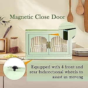 YARWAYER Storage Bins with Lids-Folding Storage Box with Doors,Plastic Storage Bins,Collapsible Storage Containers,Closet Organizers and Storage,1 Tier 15.4 Gal