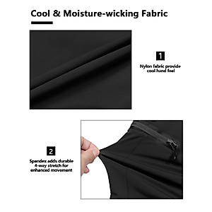 Little Donkey Andy Men’s Ultra-Stretch Quick Dry Lightweight Bermuda Shorts Drawstring Zipper Pocket Hiking Travel Golf Black XL